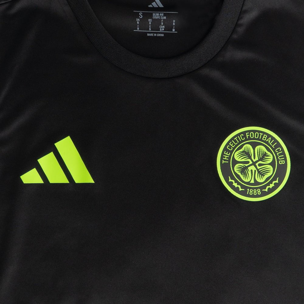 adidas Celtic 2025/26 Black and Neon Green Sleeveless Jersey – Official ...