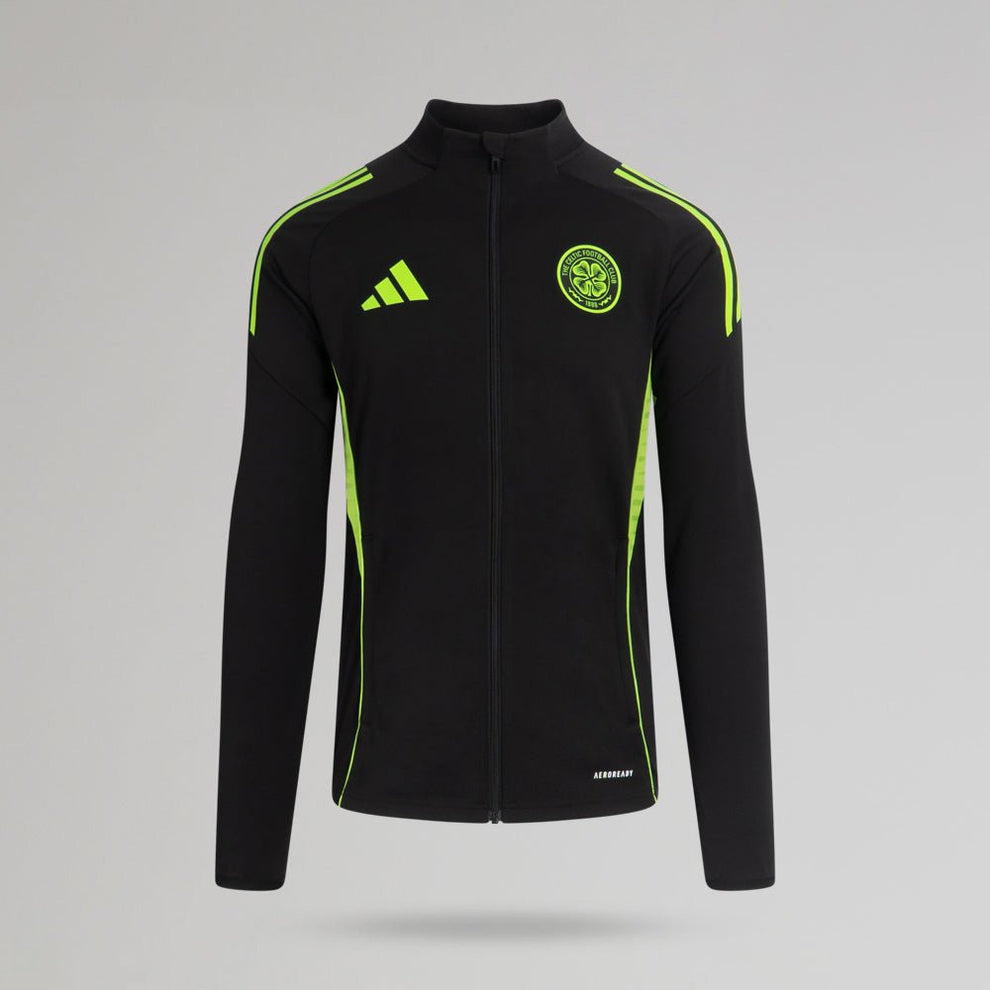 adidas Celtic 2025/26 Black and Neon Green Track Jacket – Official ...