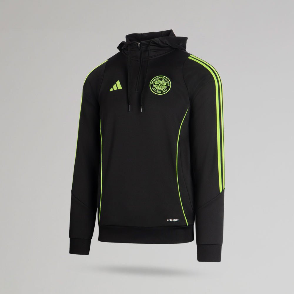 adidas Celtic 2025/26 Black and Neon Green Training Hoodie – Official ...