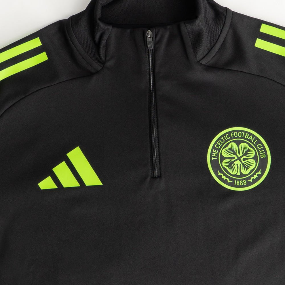 adidas Celtic 2025/26 Black and Neon Green Training Top – Official ...