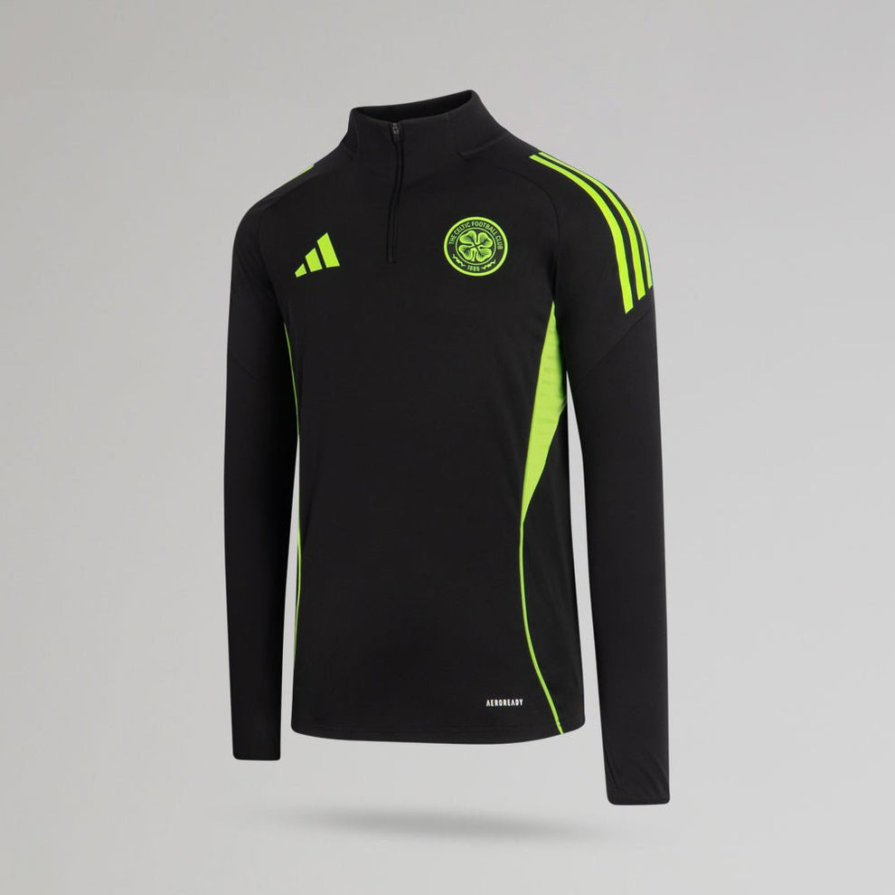 adidas Celtic 2025/26 Black and Neon Green Training Top – Official ...