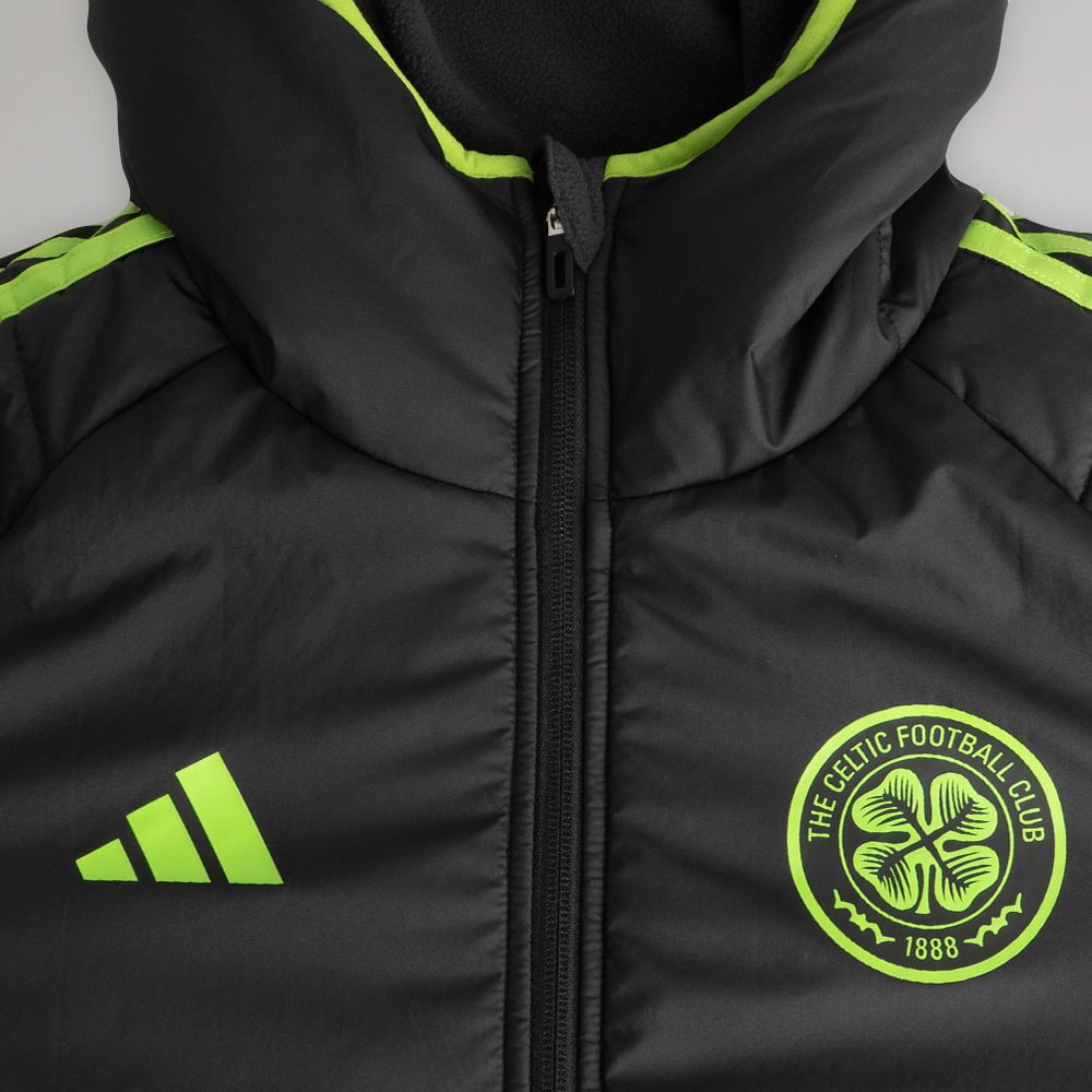 adidas Celtic 2025/26 Black and Neon Green Winter Jacket – Official ...