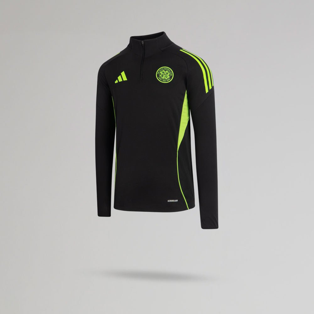 adidas Celtic Junior 2025/26 Black and Neon Green Training Top ...
