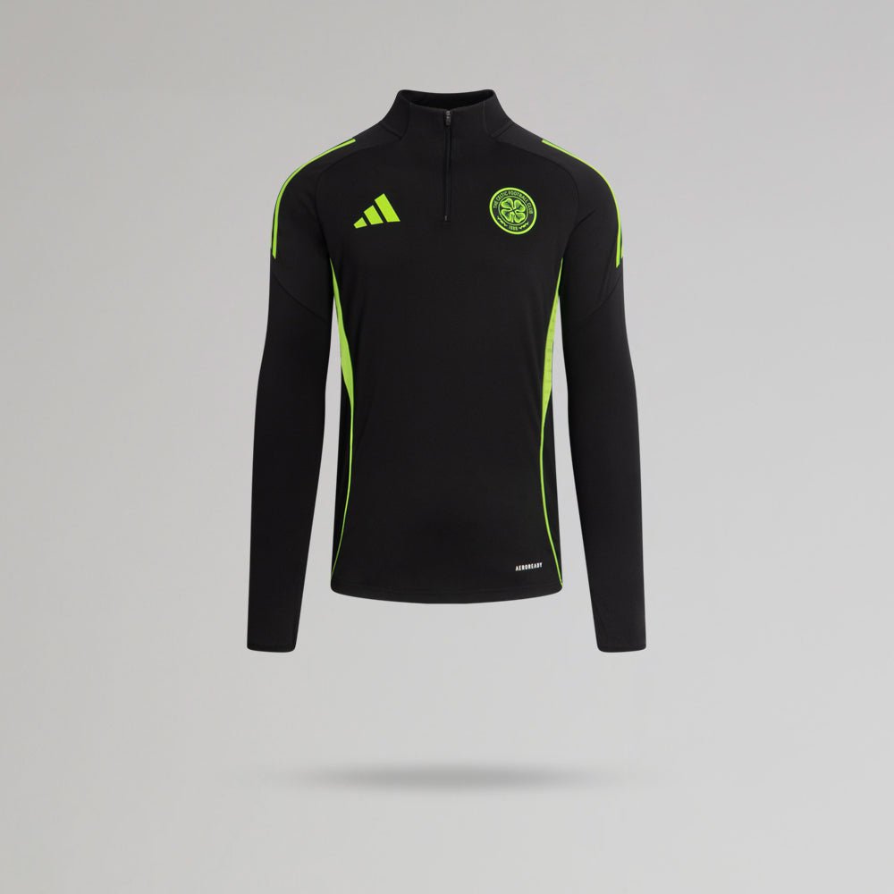 adidas Celtic Junior 2025/26 Black and Neon Green Training Top ...
