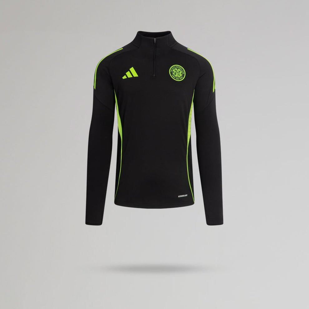 adidas Celtic Junior 2025/26 Black and Neon Green Training Top ...