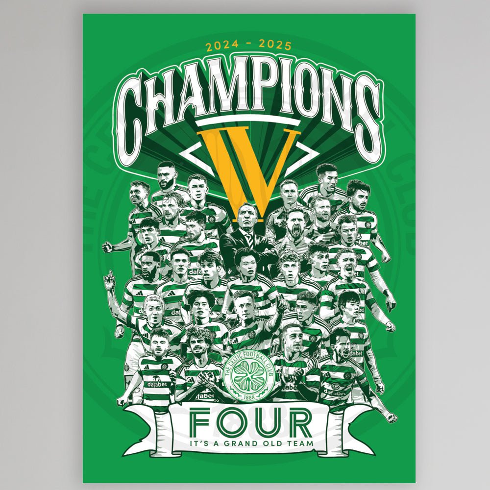 Celtic 2024/25 Champions Poster – Official Celtic Store