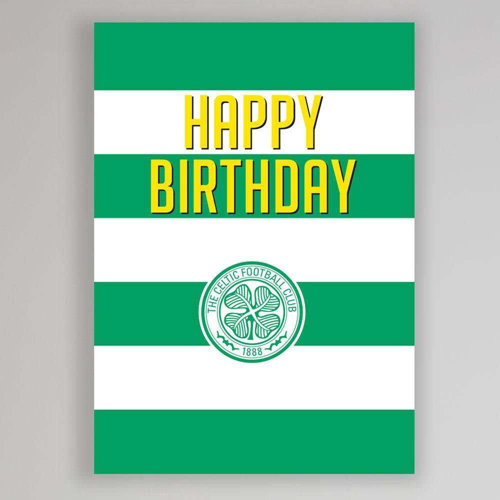 Celtic Hooped Happy Birthday Card – Official Celtic Store